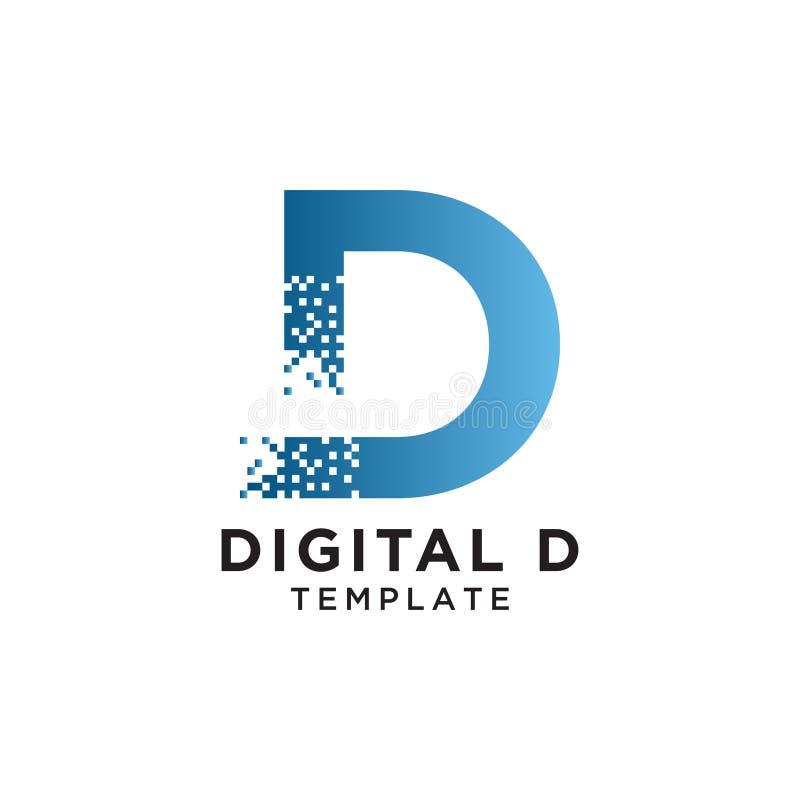 Letter D Pixels Logo Initial Design Template Stock Vector ... Letter D Pixels Logo Initial Design Template Stock Vector ...