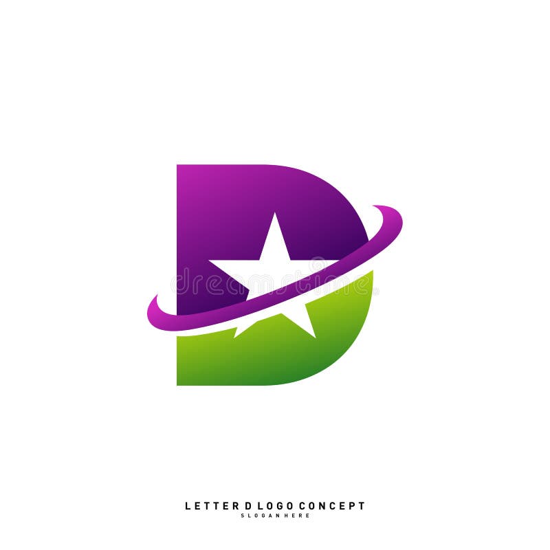 Letter D Planet Logo Design Concept Vector Template. Initial D Logo ...