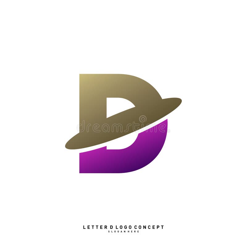 Letter D Planet Logo Design Concept Vector Template. Initial D Logo ...