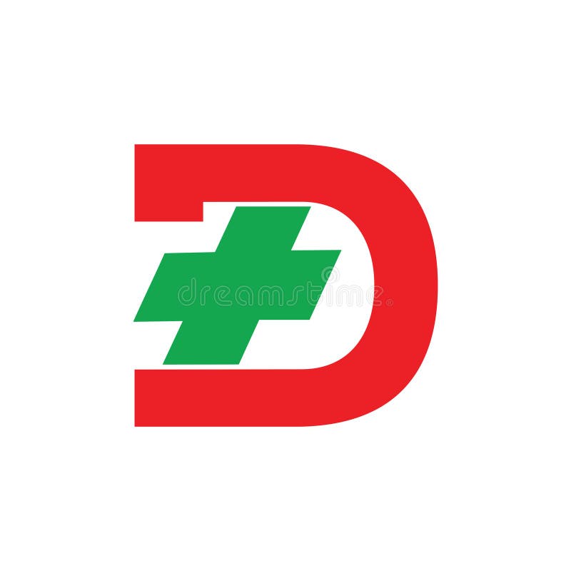Letter D Plus Medical Geometric Design Logo Vector Stock Vector ...