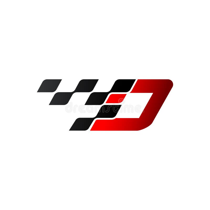 Letter B with Racing Flag Logo Stock Vector - Illustration of ...