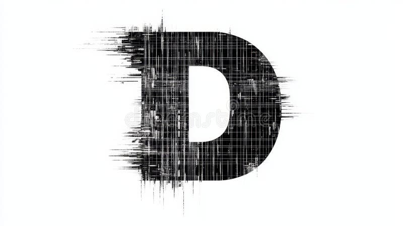 The Letter D is Rendered in a Glitchy, Serious Hacker Font, Showcasing ...