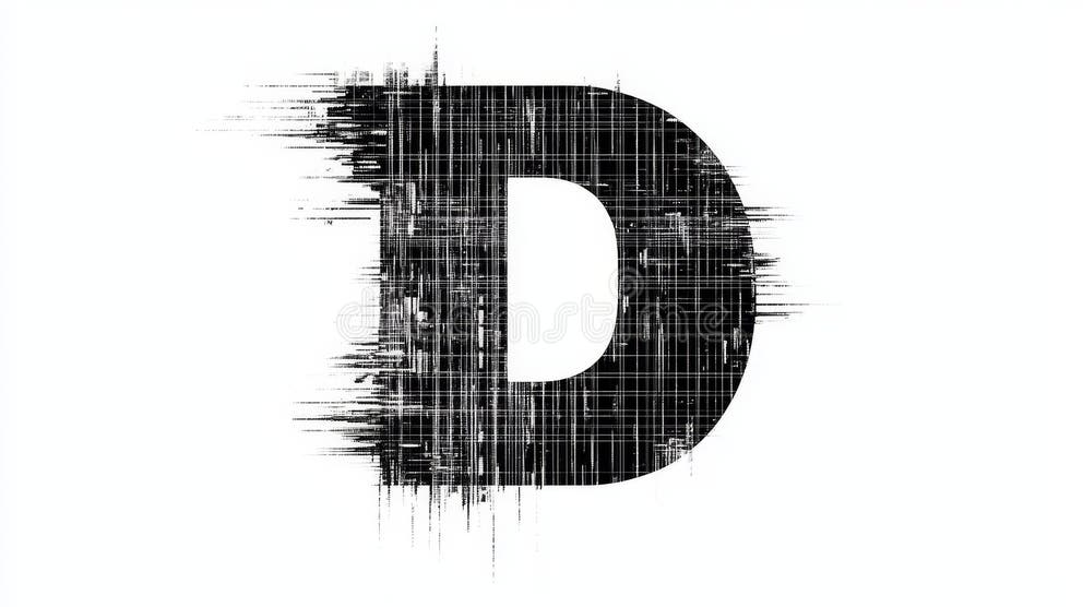 The Letter D is Rendered in a Glitchy, Serious Hacker Font, Showcasing ...