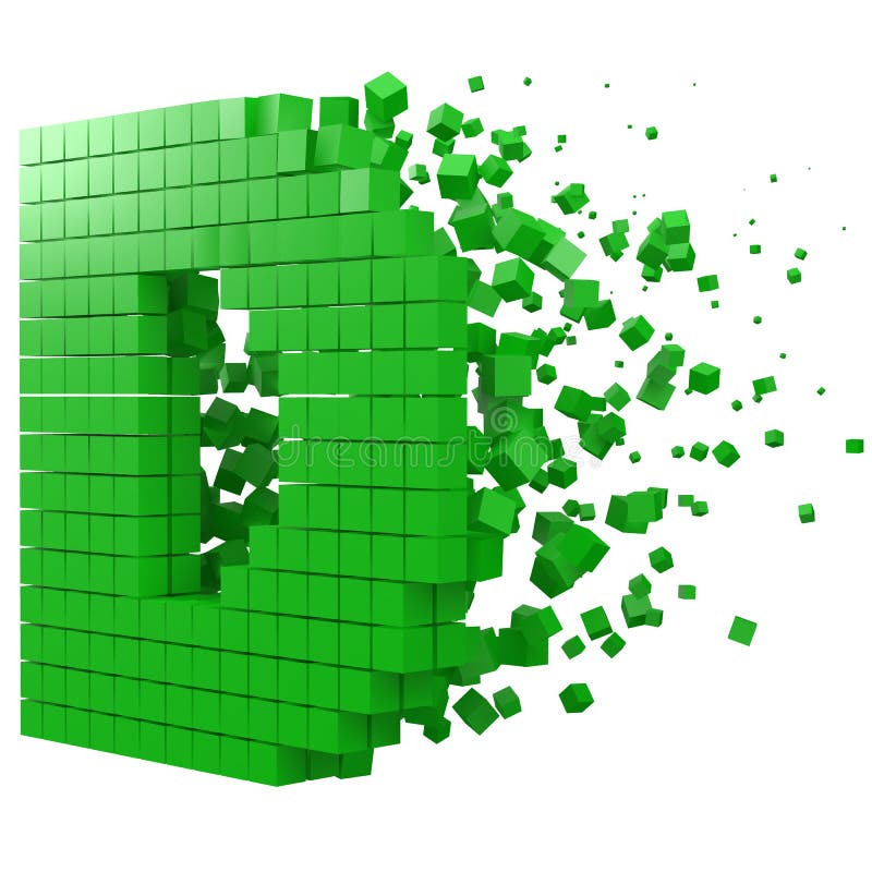 D Pixelated Letter Stock Illustrations – 19 D Pixelated Letter Stock ...
