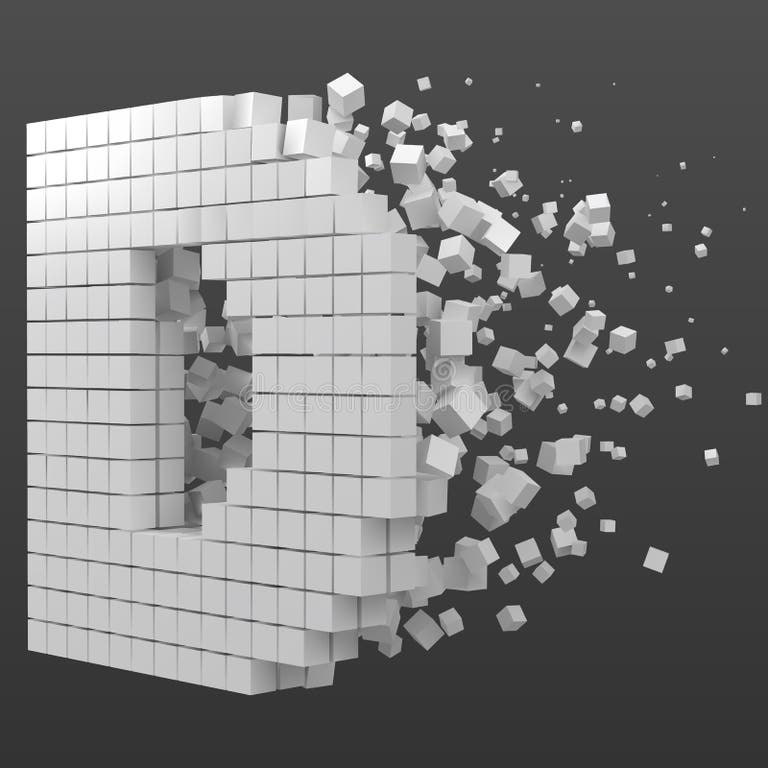 D Pixelated Letter Stock Illustrations – 21 D Pixelated Letter Stock ...