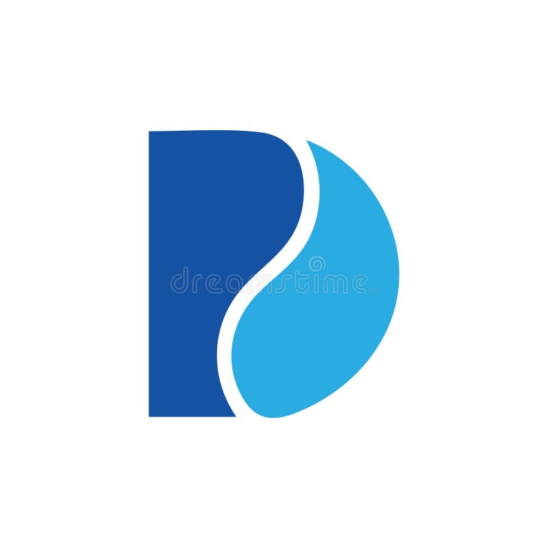 Letter D Simple Curves Logo Vector Stock Vector - Illustration of ...