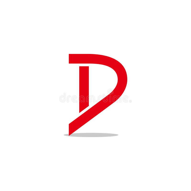 Letter D Simple Line Symbol Logo Vector Stock Vector - Illustration of ...