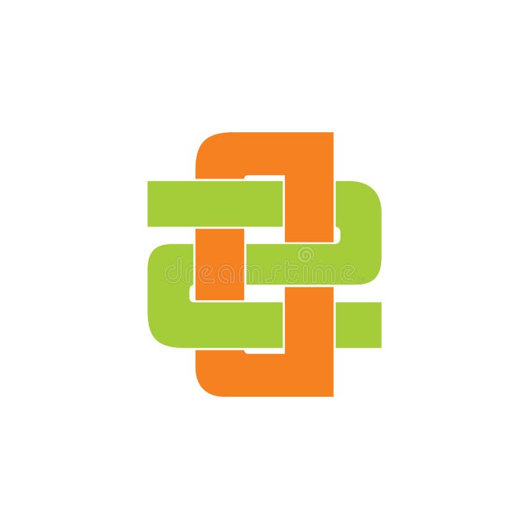 Letter D2 Simple Overlapping Colorful Logo Vector Stock Vector ...