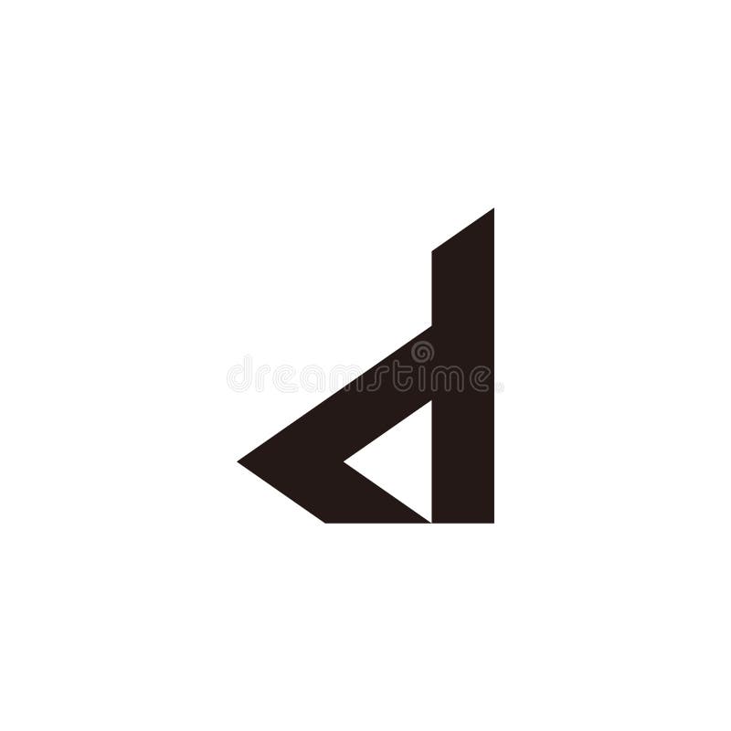 Letter D Simple Triangle Slice Logo Vector Stock Vector - Illustration ...