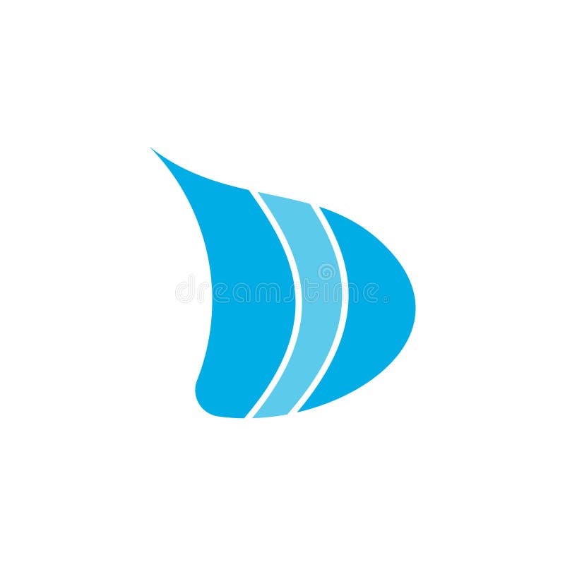 Letter D Stripes Curves Logo Vector Stock Vector - Illustration of ...