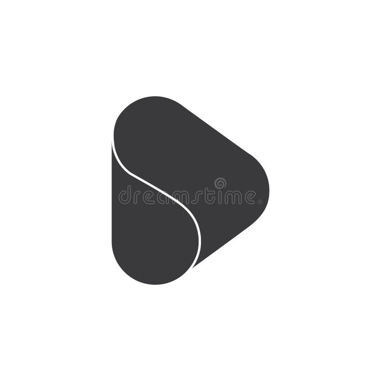 Letter D Symbol Curves Dimensional Flat Logo Vector Stock Vector ...