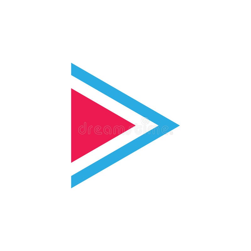 Letter D Triangle Geometric Logo Vector Stock Vector - Illustration of ...