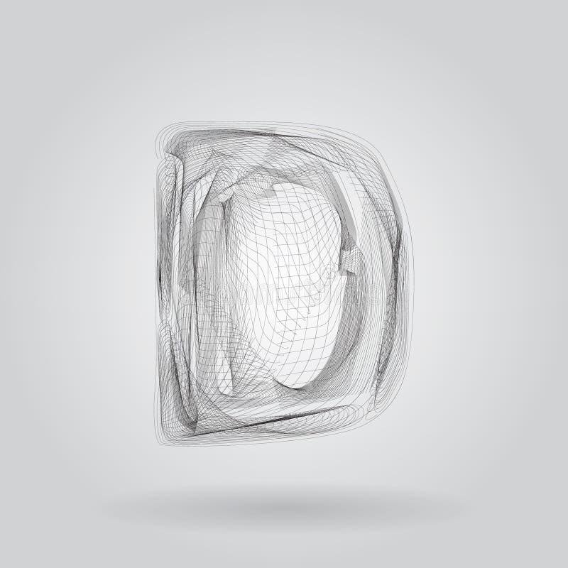 Letter D. Vector Illustration Decorative Design Stock Vector ...