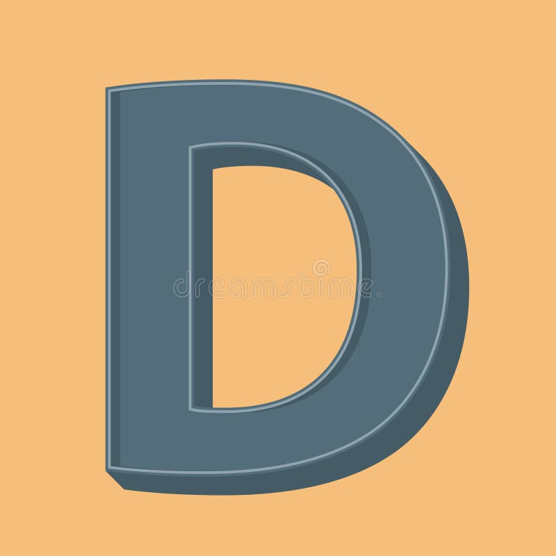 Block Letter D Stock Illustrations – 216 Block Letter D Stock ...