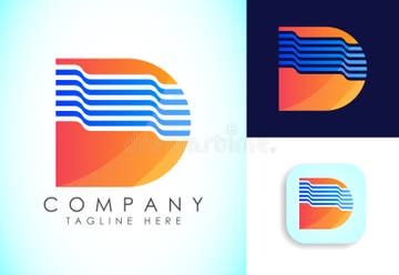 Letter D Wave Symbol Logo Stock Illustrations – 449 Letter D Wave ...