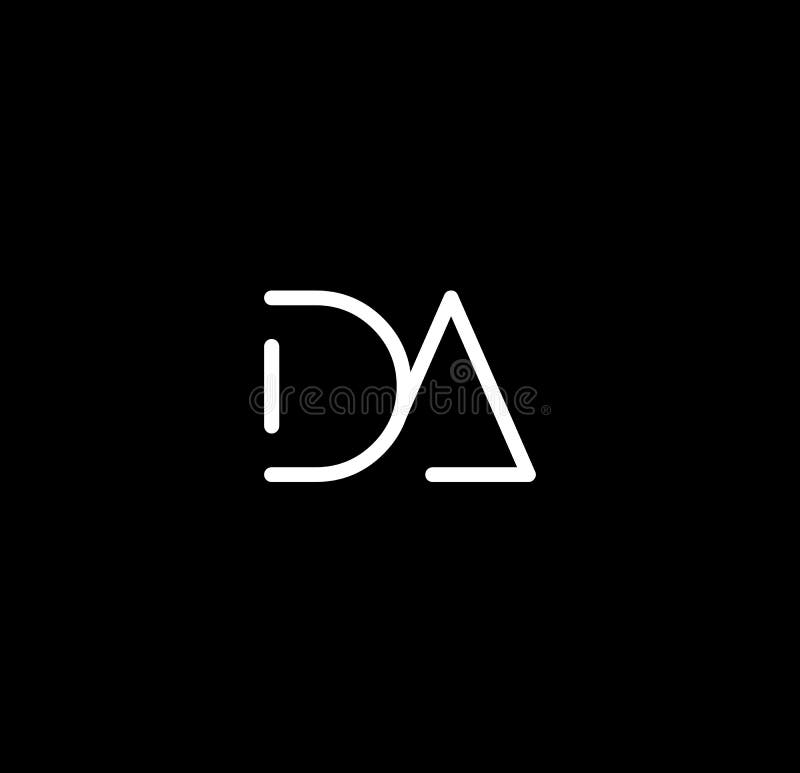 Letter DA Alphabet Logo Design Vector. the Initials of the Letter D and ...