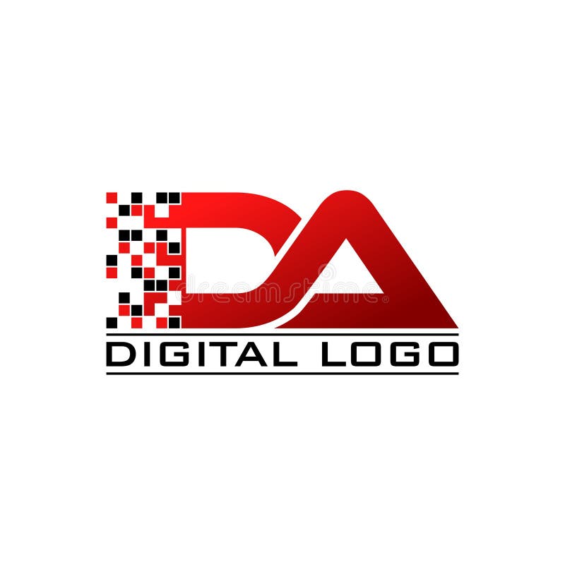 Initial Letter DA Logo Template Design Stock Vector - Illustration of ...