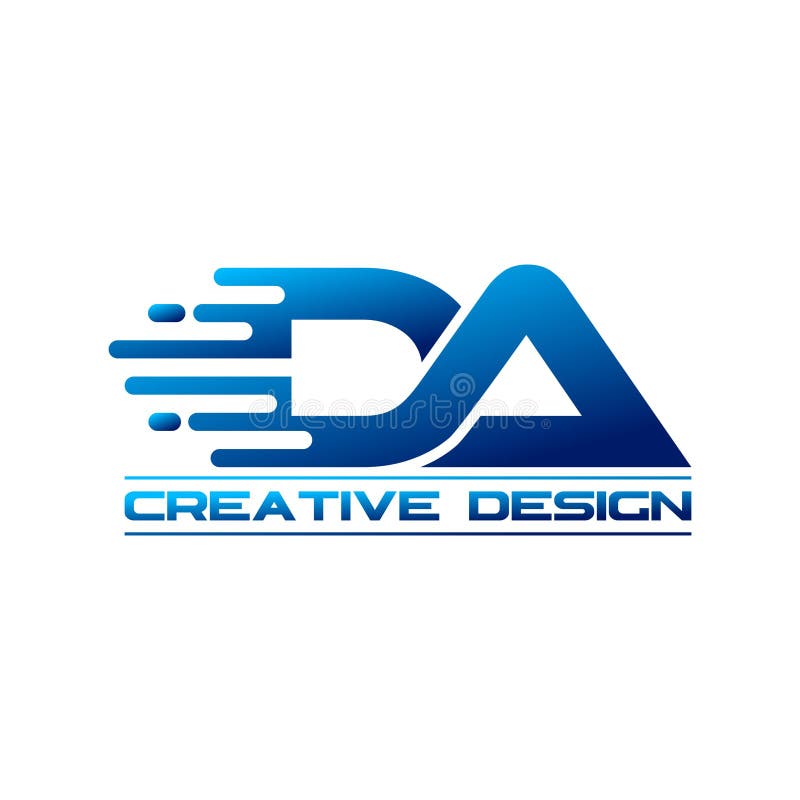 Letter DA Simple Logo Design Vector. Stock Vector - Illustration of ...