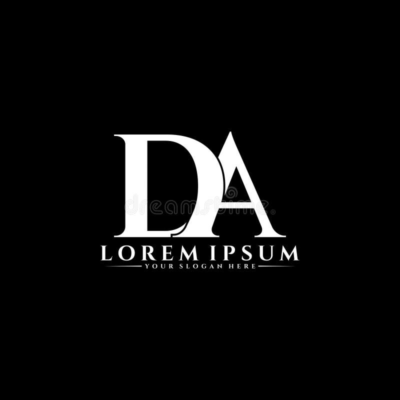 Letter DA Simple Monogram Logo Icon Design. Stock Vector - Illustration ...