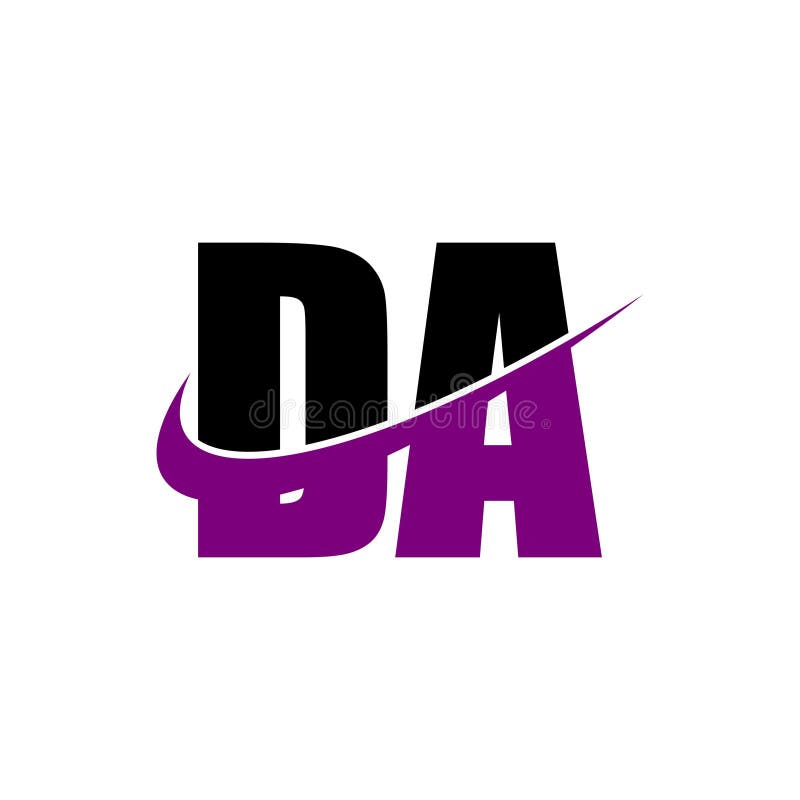 Letter DA Simple Monogram Logo Icon Design. Stock Vector - Illustration ...