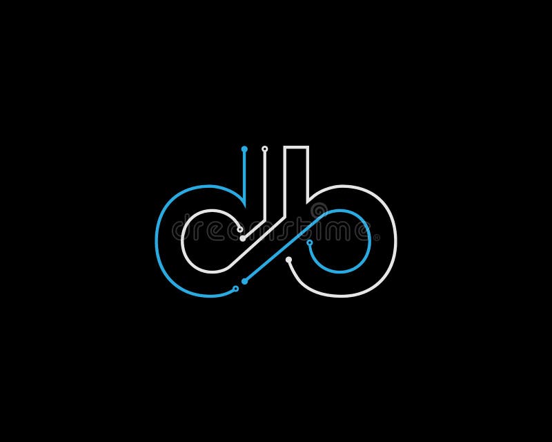 Letter DB, BD Technology and Network Connection Logo Concept. Stock ...
