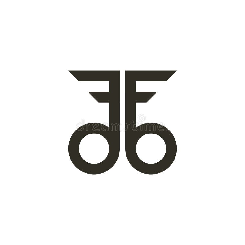 Letter Db Key Symbol Simple Symmetric Logo Vector Stock Vector ...