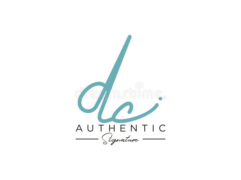 Letter DC Signature Logo Template Vector Stock Vector - Illustration of ...