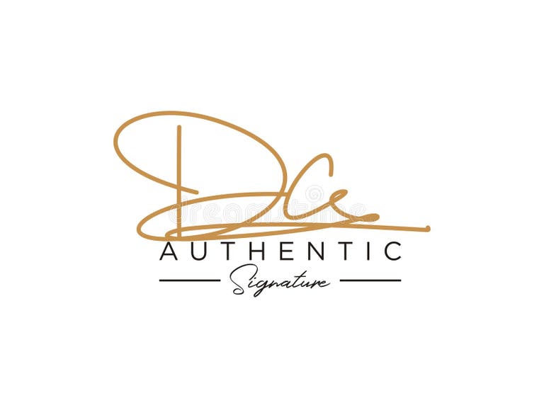 Letter DC Signature Logo Template Vector Stock Vector - Illustration of ...
