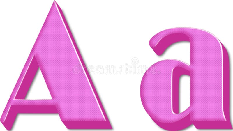 The Letter A Lowercase In Pink