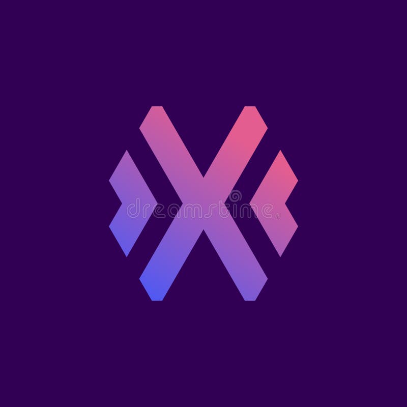 Letter X Design Element Icon Vector with Creative Modern Concept Idea ...