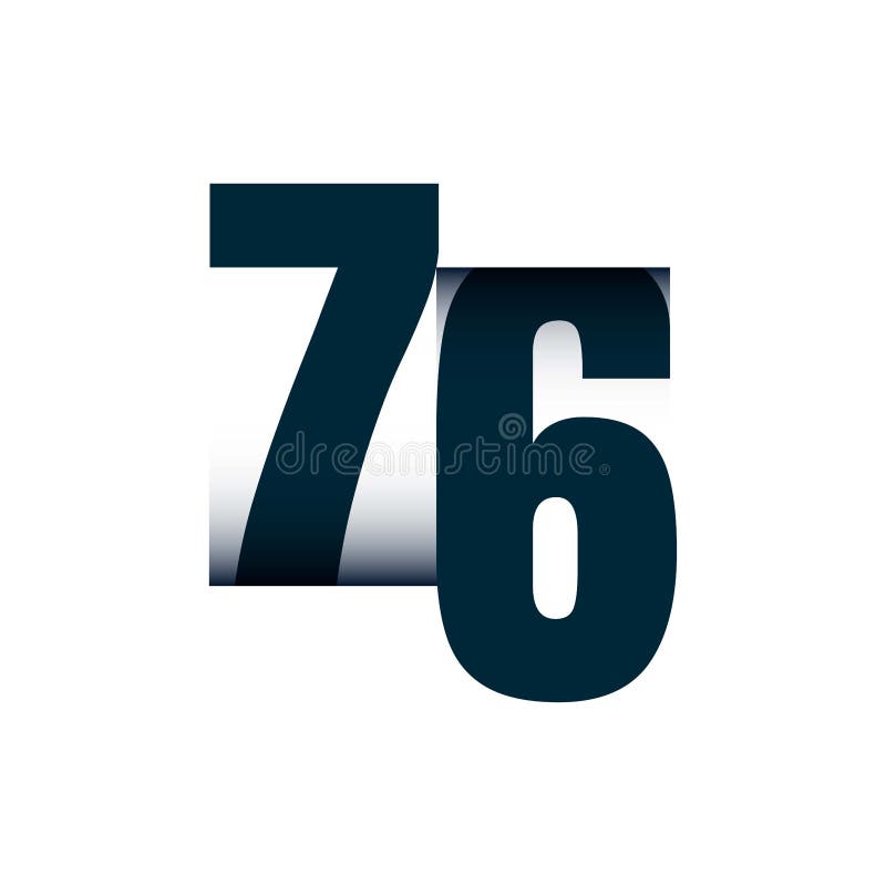 76 Letter Design Template stock vector. Illustration of black - 228760687