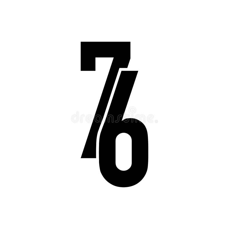 76 Letter Design Template stock vector. Illustration of black - 228760687