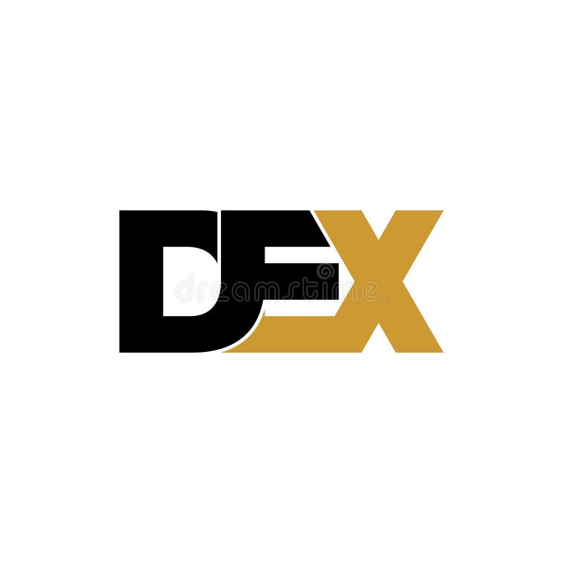 Letter DEX Simple Monogram Logo Icon Design. Stock Vector ...