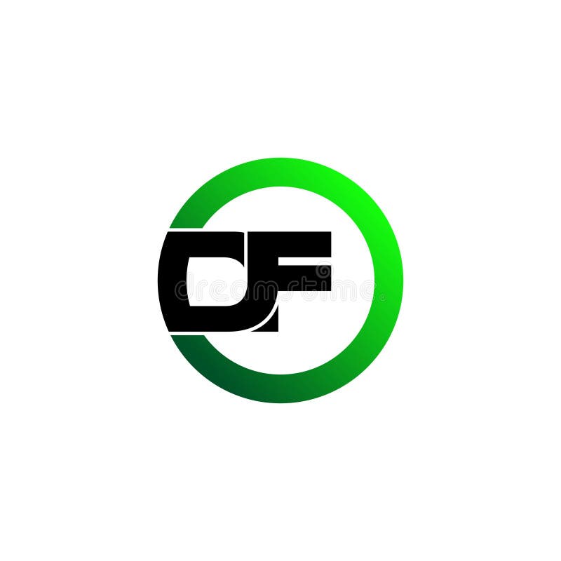 Letter DF Circle Monogram Logo Icon Design Vector. Stock Vector ...