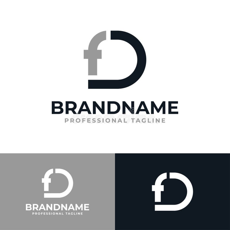 Letter DF or FD Monogram Logo, Suitable for Any Business with DF or FD ...