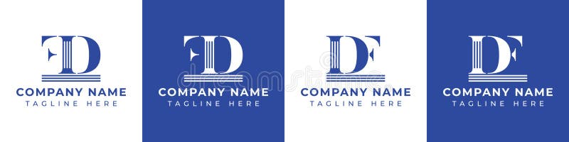 Letter DF and FD Pillar Logo, Suitable for Business with FD or DF ...