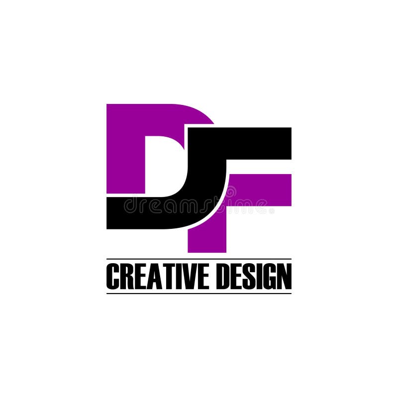Initial Letter DF Logo - Minimal Business Logo Stock Vector ...