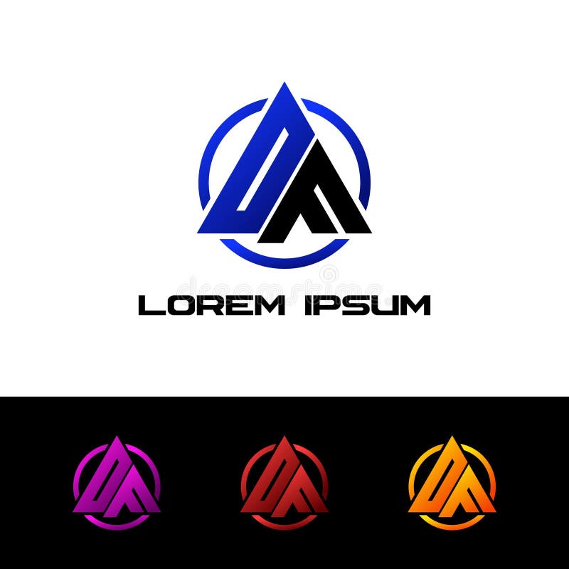 Letter DF Triangle Logo Icon Design Vector. Stock Vector - Illustration ...