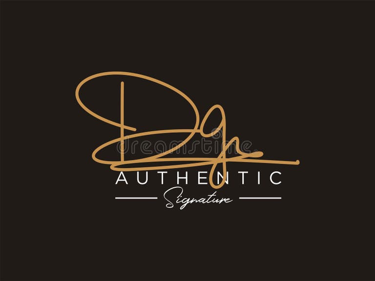 Letter DG Signature Logo Template Vector Stock Vector - Illustration of ...