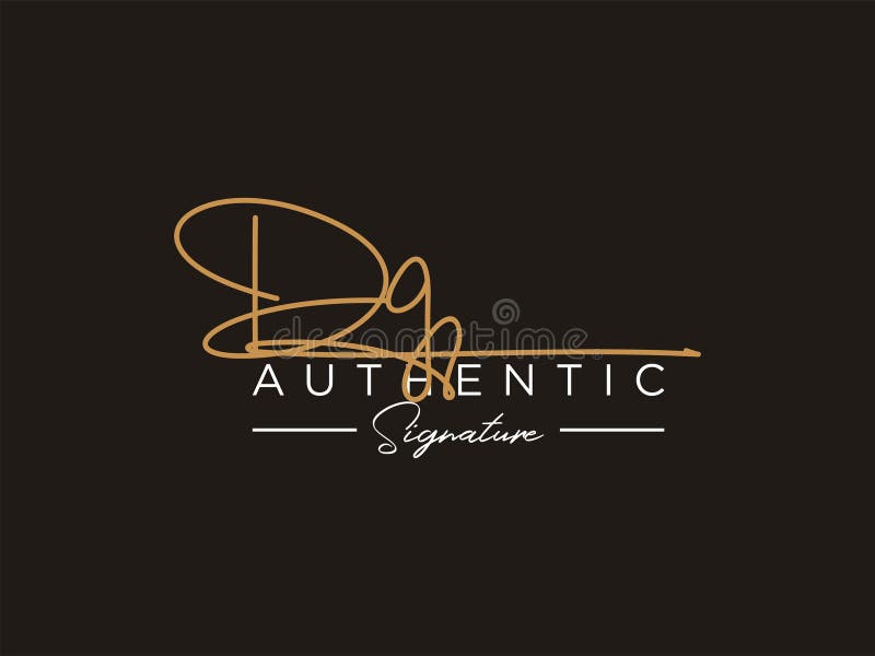 Letter DG Signature Logo Template Vector Stock Vector - Illustration of ...