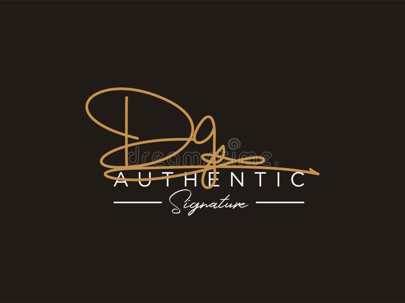 Letter DG Signature Logo Template Vector Stock Vector - Illustration of ...