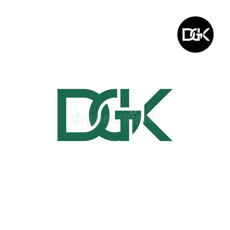 Letter DGK Monogram Logo Design Stock Vector - Illustration of ...