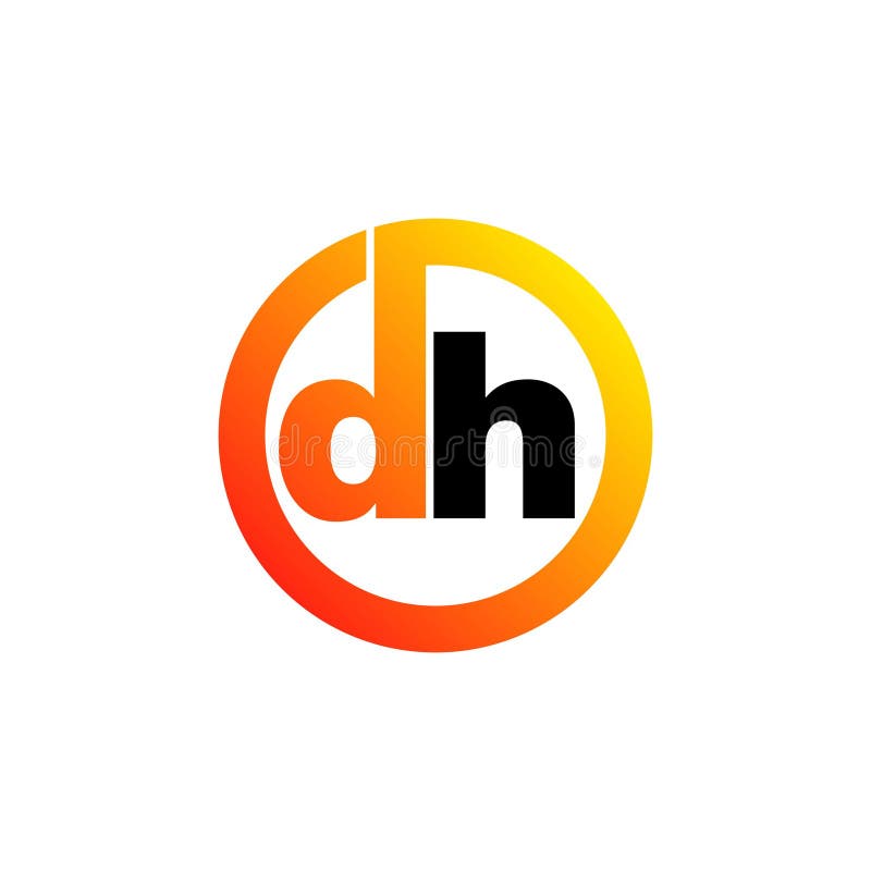 Letter Dh Circle Monogram Logo Icon Design Vector. Stock Vector ...