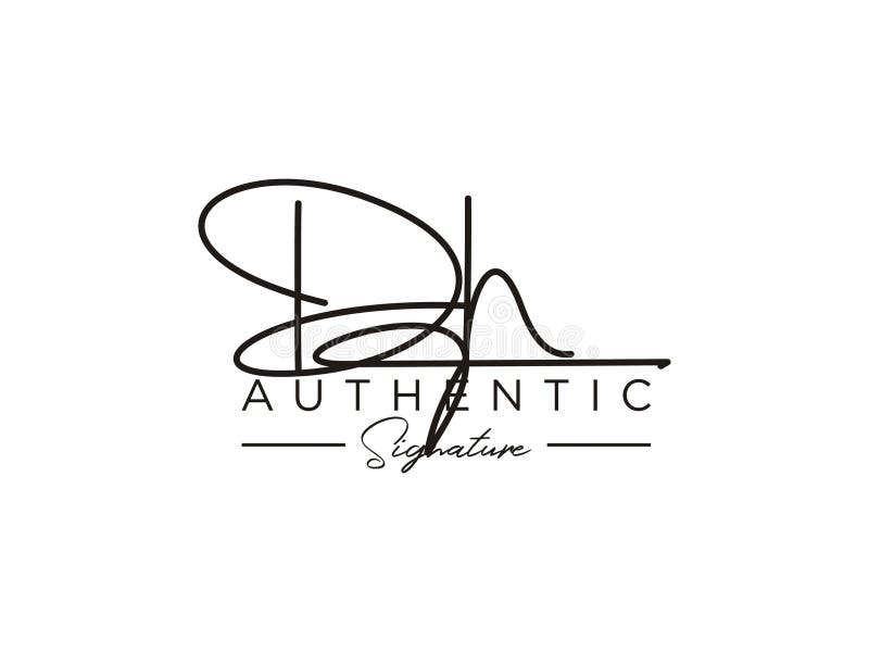 Letter Dh Signature Stock Illustrations – 281 Letter Dh Signature Stock ...