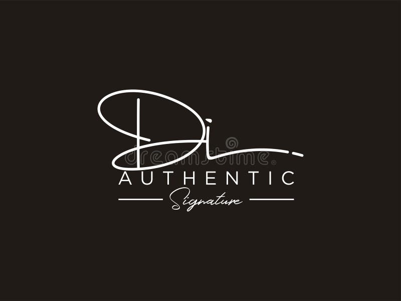 Letter DI Signature Logo Template Vector Stock Vector - Illustration of ...