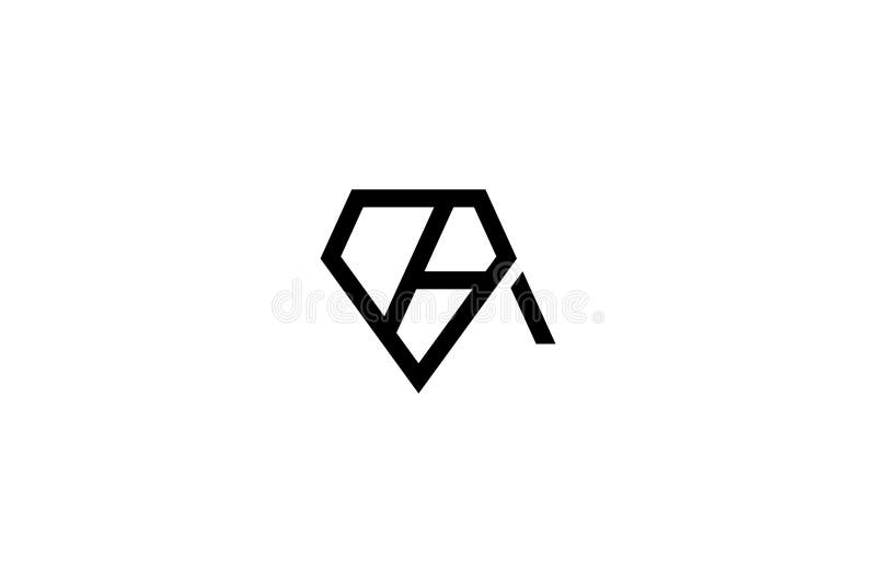 Letter a Diamond Logo Design Stock Vector - Illustration of beauty ...