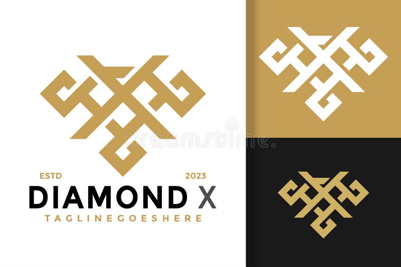 Letter X Diamond Logo Vector Icon Illustration Stock Vector ...