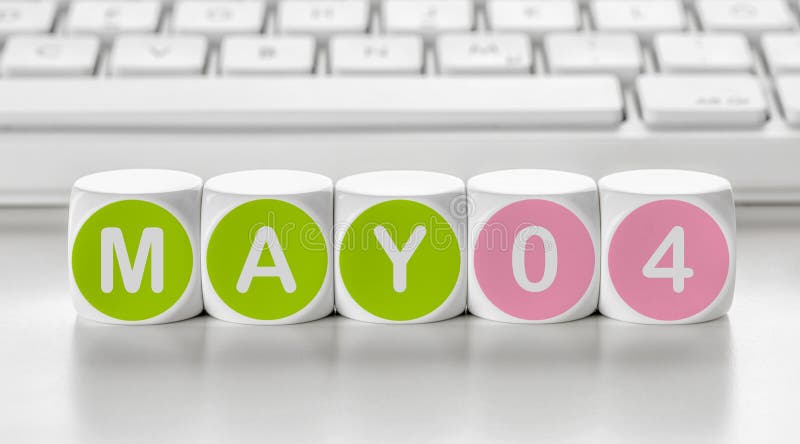 Letter Dice in Front of a Keyboard - May 04 Stock Image - Image of ...