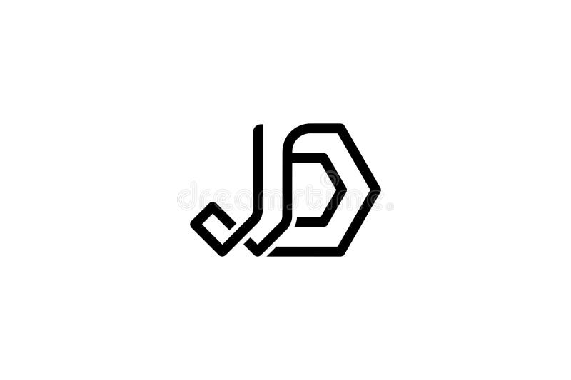 Letter DJ or JD Logo Design Vector Stock Vector - Illustration of ...