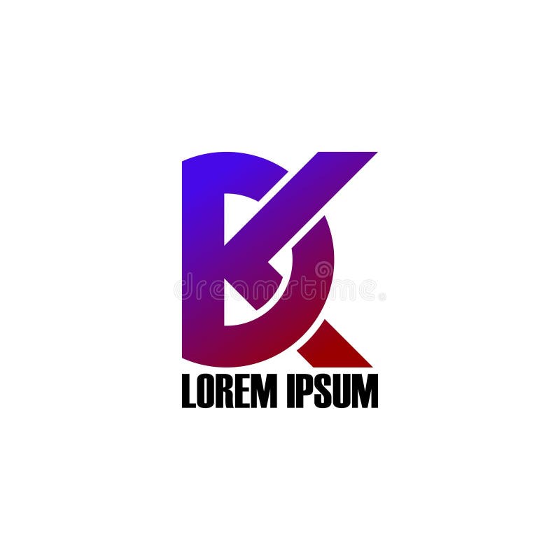 Letter DK Simple Logo Design Vector. Stock Vector - Illustration of ...